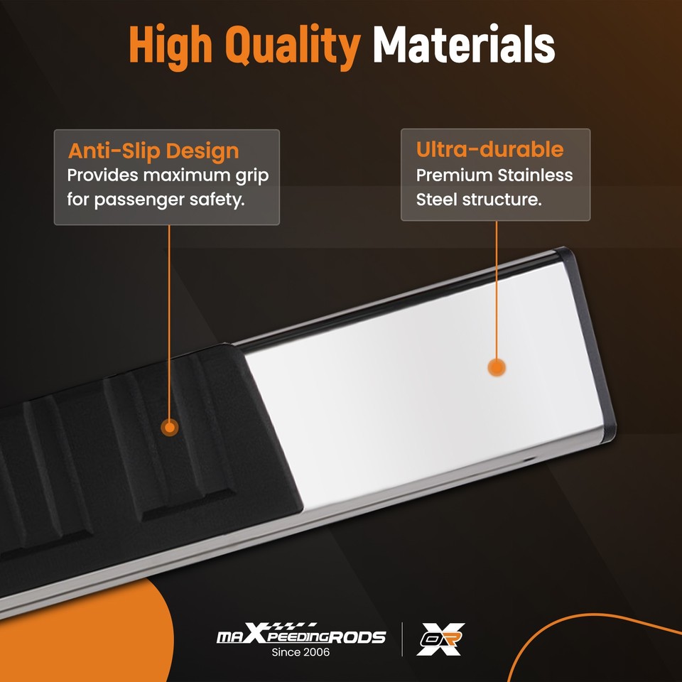 Anti-Slip Running Board Steps for Dodge Ram 1500 2009-18 Side Step Nerf ...