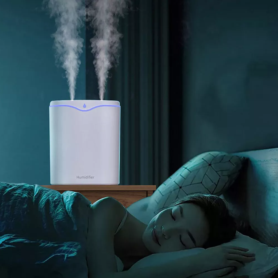 2000ml USB Air Humidifier Double Spray Port Essential Oil Aromatherapy ...