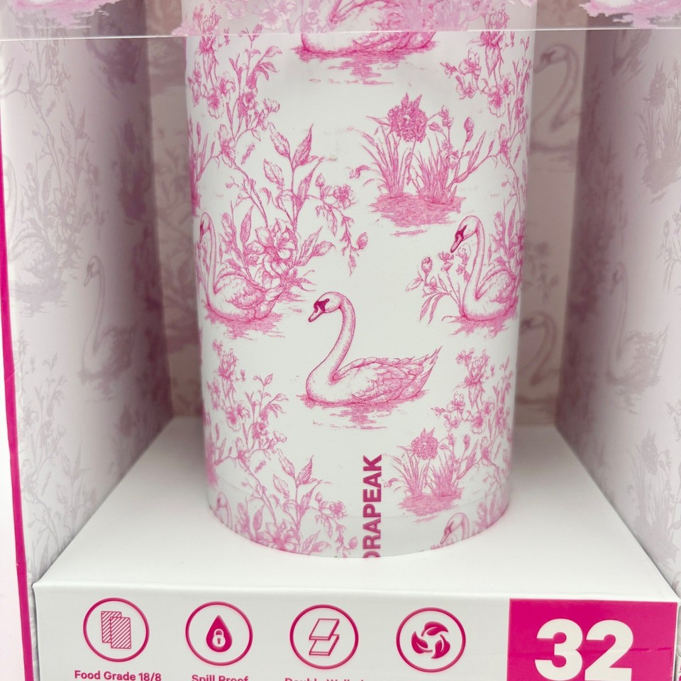 Hydrapeak Oasis 32oz Limited Edition Swan Print Stainless Steel ...