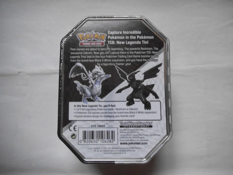 2011 Pokemon Black & White Zekrom Tin Chest *******Factory Sealed ...