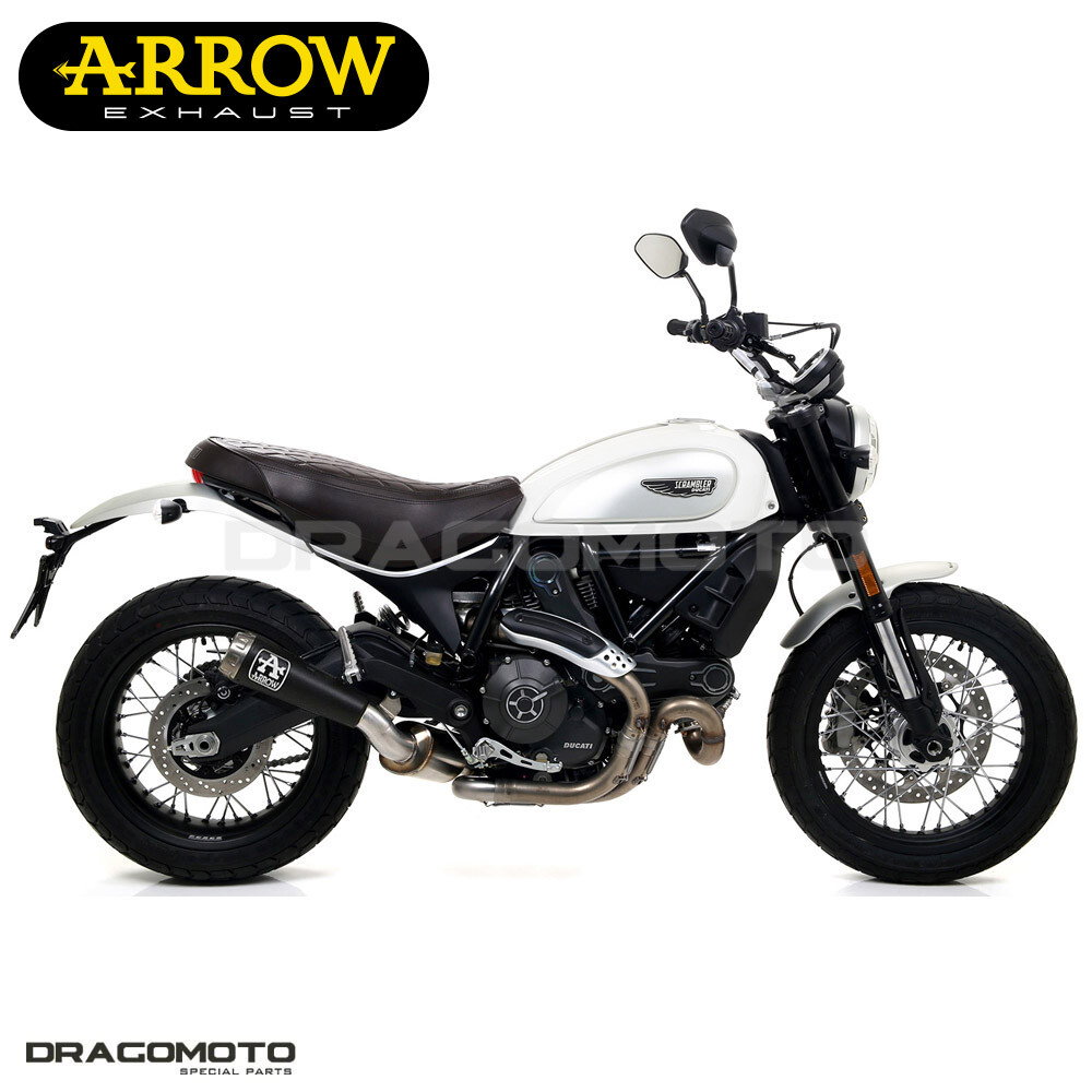 Exhaust DUCATI SCRAMBLER 800 CLASSIC 2017 2018 ARROW Nichrom Black Kat ...