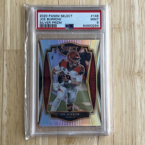 2020 Panini Select JOE BURROW Rookie Card Premier Level Silver Prizm RC ...