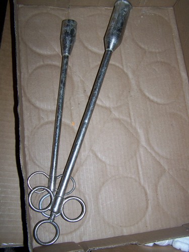 Lot of 3 bolus balling guns livestock cow pill pusher vets--syringe ...