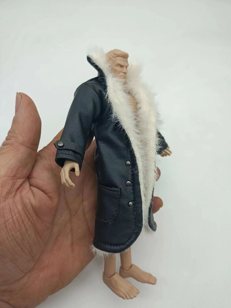 1/12 Scale Bane Winter Gangs Black Fur Coat Overcoat Model for 6 ...