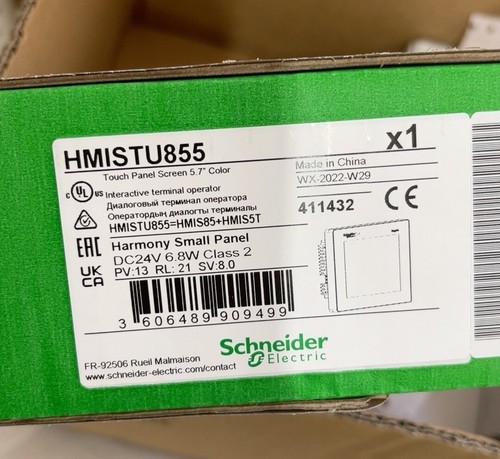 SCHNEIDER HMISTU855 TOUCH PANEL SCREEN 5.7" COLOR DC24V 6.8W NEW IN BOX ...