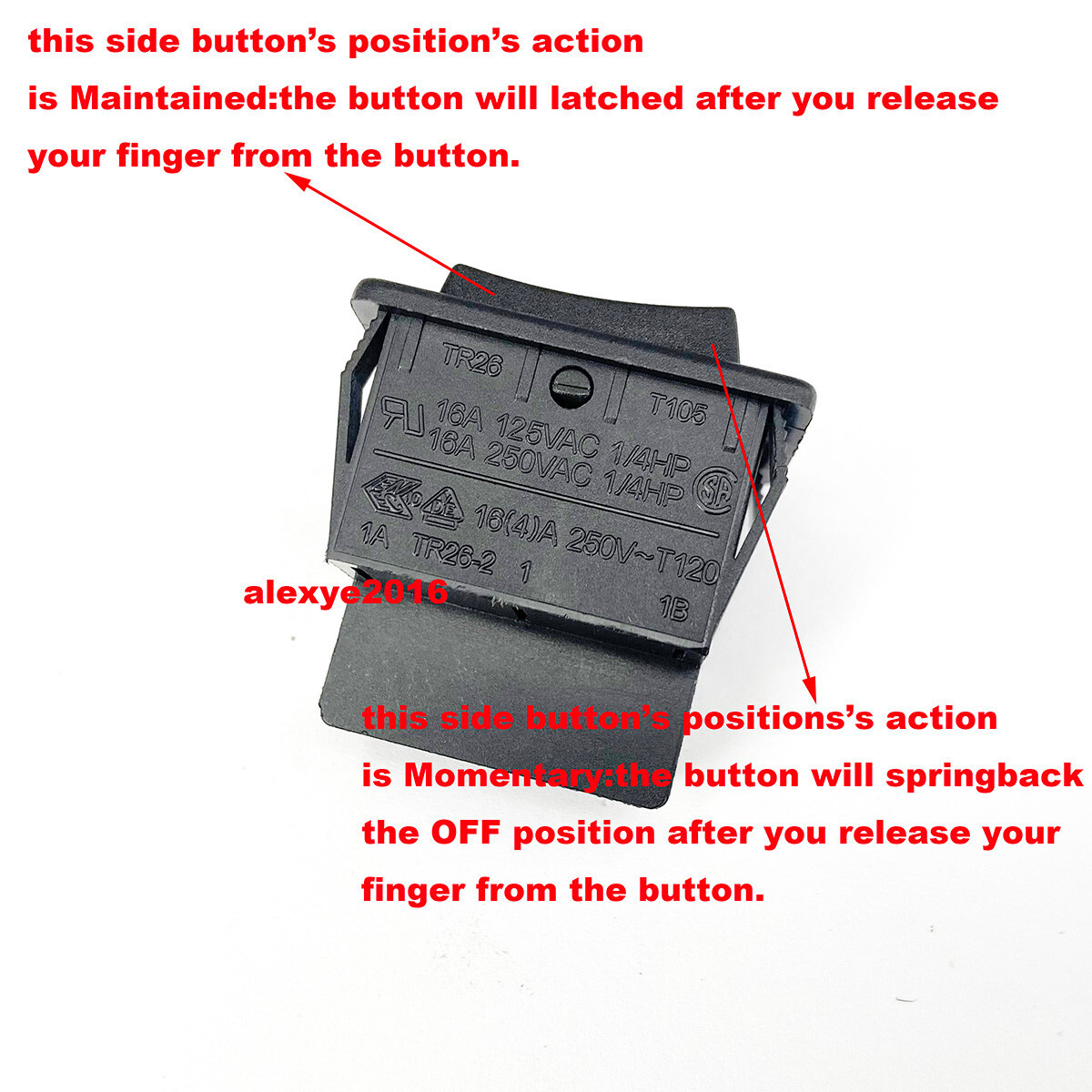 1PCS Transmit TR26 T105 / TR26-2 T120 Switch 3 Pins 3 Positions Black ...