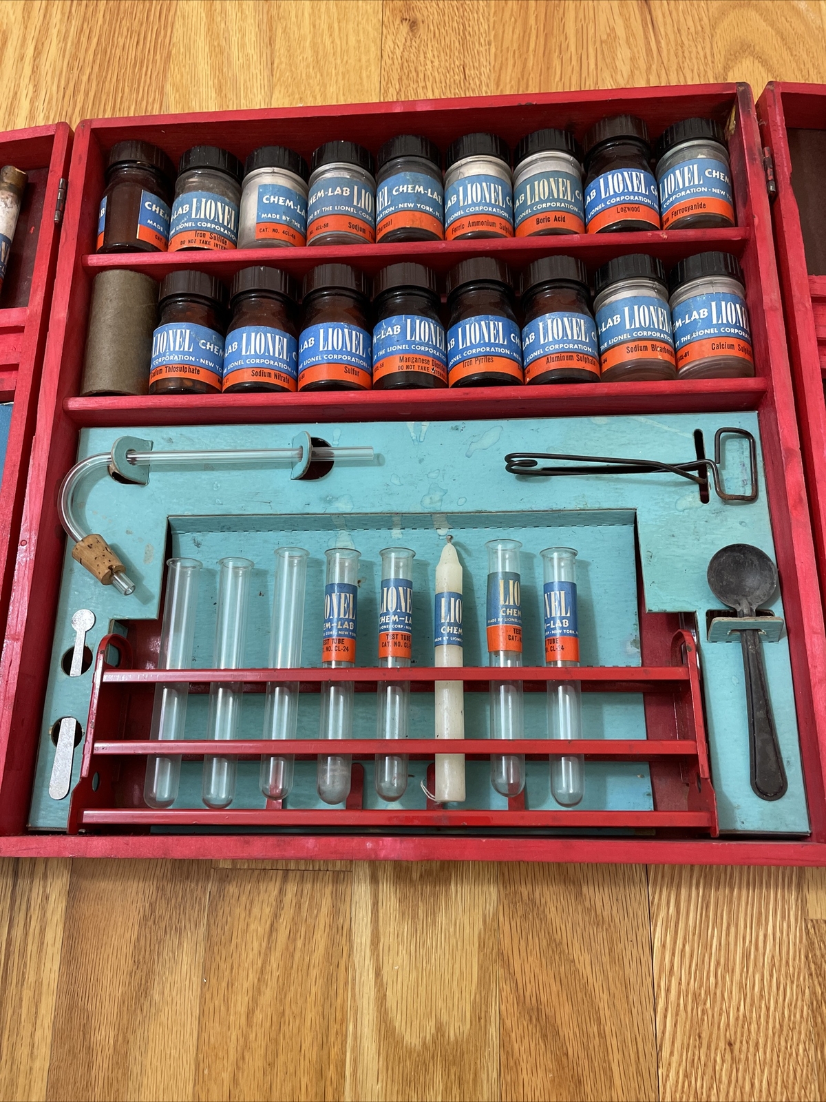 Vintage Lionel Chem-Lab chemistry set CL 33 In Wooden Box Rare Used | eBay