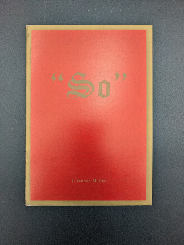 Vintage J Vernon McGee Booklet "SO" 1977 Paperback | eBay
