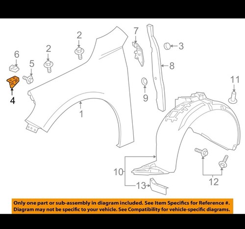 GM OEM 16-24 Malibu Fender Fender Components-Front Bracket 23292604 | eBay