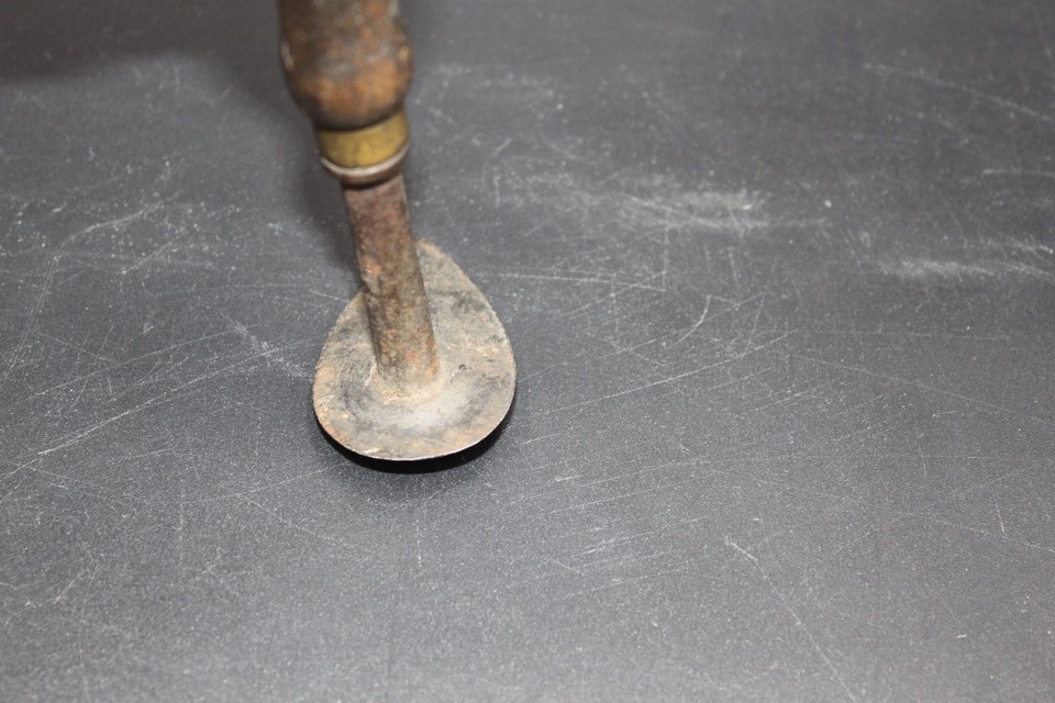 Antique metal Triangular Hand Scraper with Wooden Handle and Brass ...
