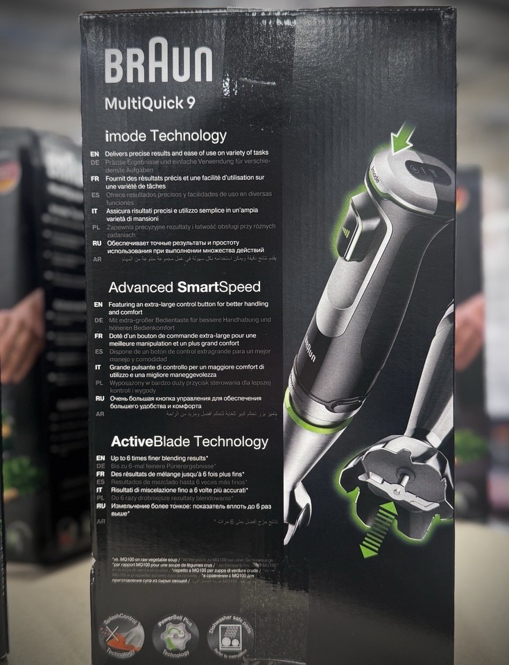 Braun Minipimer 9 Hand Blender 5-in-1 Set, Powerful Stick Mixer, Food ...