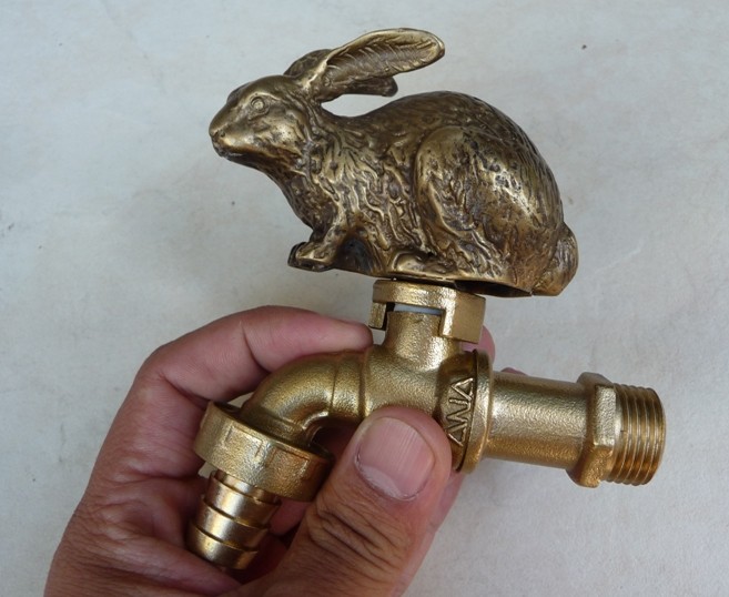 Gorgeous Vintage Rabbit Brass Garden / Outdoor Faucet New | eBay