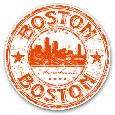 2 x Vinyl Stickers 7.5cm - Boston Massachusetts USA America Cool Gift ...
