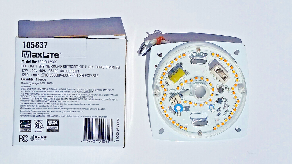 Maxlite 105837 LERK4179CS 17W LED Circle Light Retrofit Fluorescent ...
