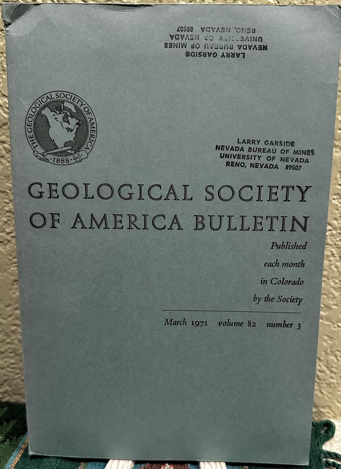 Geological Society of America Bulletin March 1971 Volume 82 Number 3 | eBay