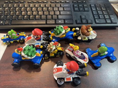 Mario Kart Toy Lot 9-Piece Racing Set with Hot Wheels Yoshi Princess ...