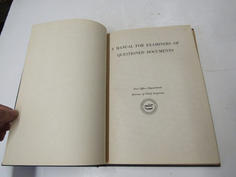 c.1950s Foreign Handwriting Systems SIGNED Post Office Inspector D.H ...