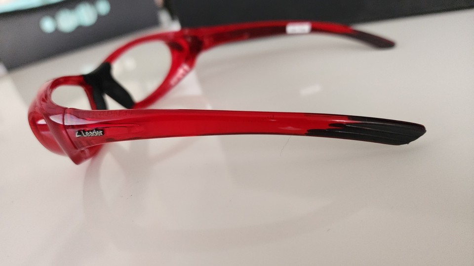 New • Hilco Leader • T-Zone • ASTM F803 • Sports Goggles • Red Glasses ...