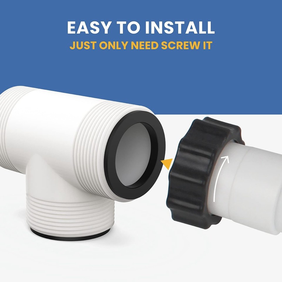 4X(Hose Adapter Replacement for & Pool Split Hose Tee T-Joint Union ...