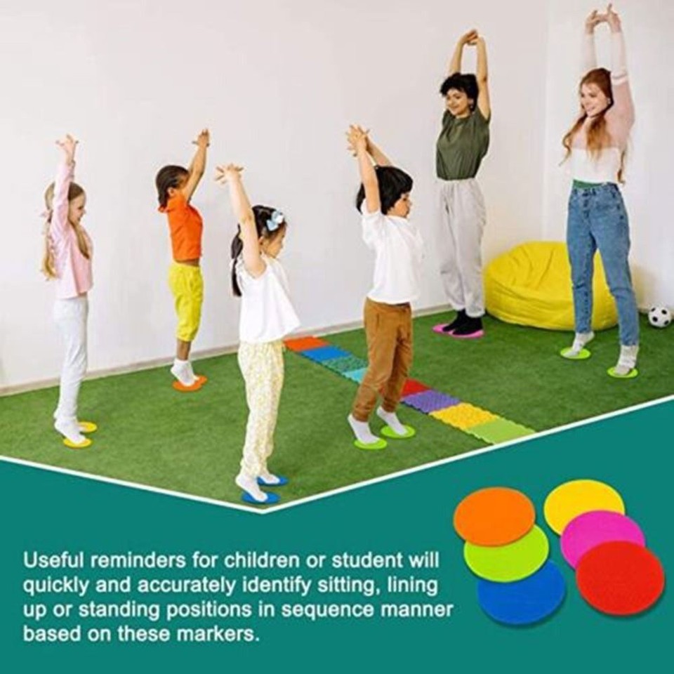 Teaching Tools Sitting Sticker Carpet Markers Colorful Carpet Spot ...