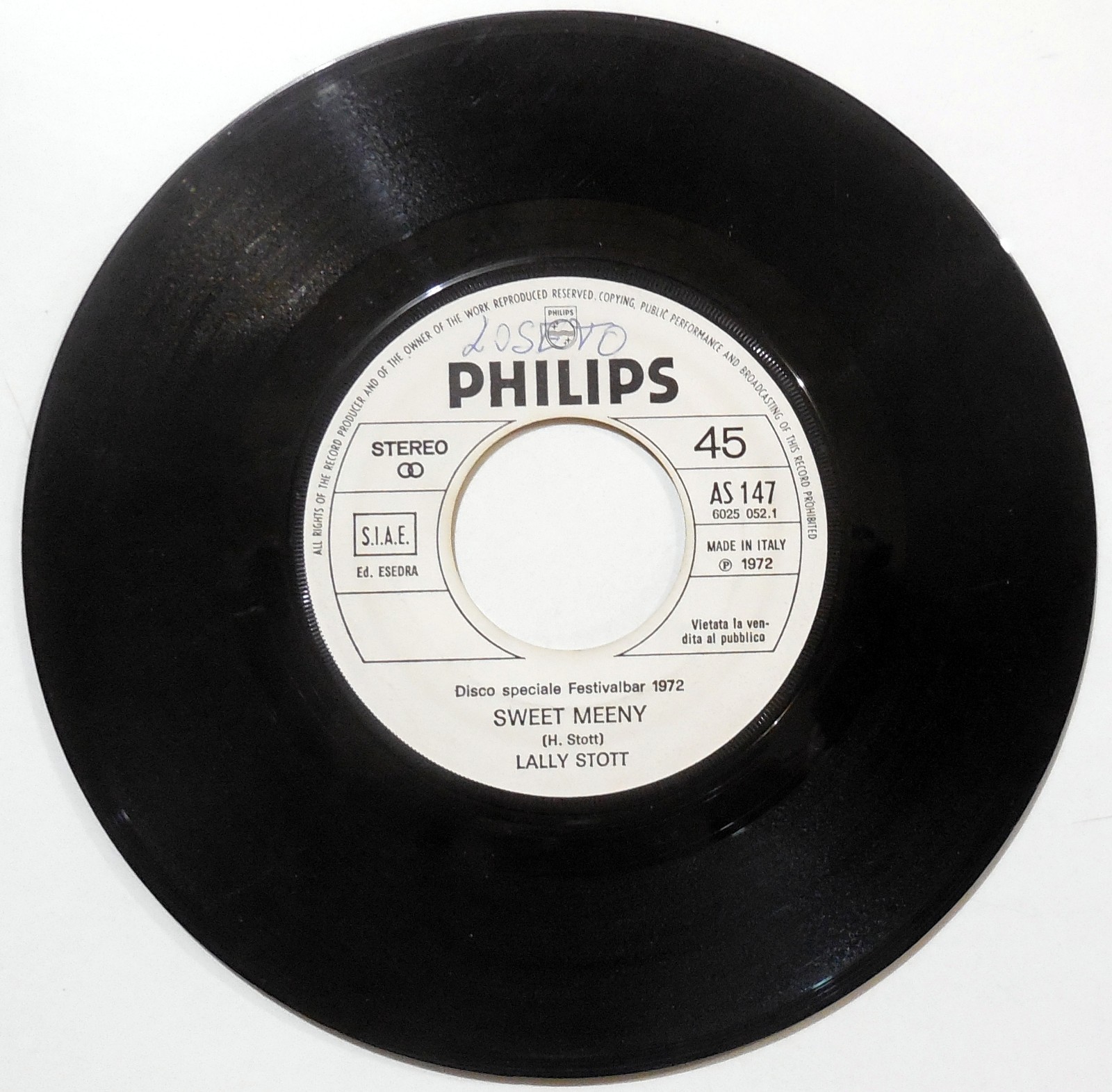 45 GIRI RPM NUOVI ANGELI SINGAPORE LALLY STOTT SWEET MEENY 1972 PROMO ...