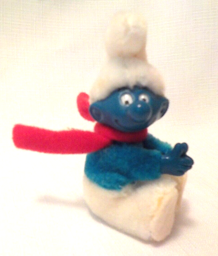 Vintage 1980 Blue Smurf Swivel Head Googly Eyes Hands Hug Pencil or Pen ...