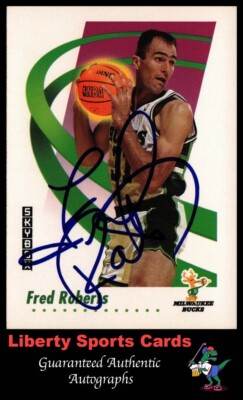 Fred Roberts 1991-92 SkyBox authentic autographed card Bucks | eBay