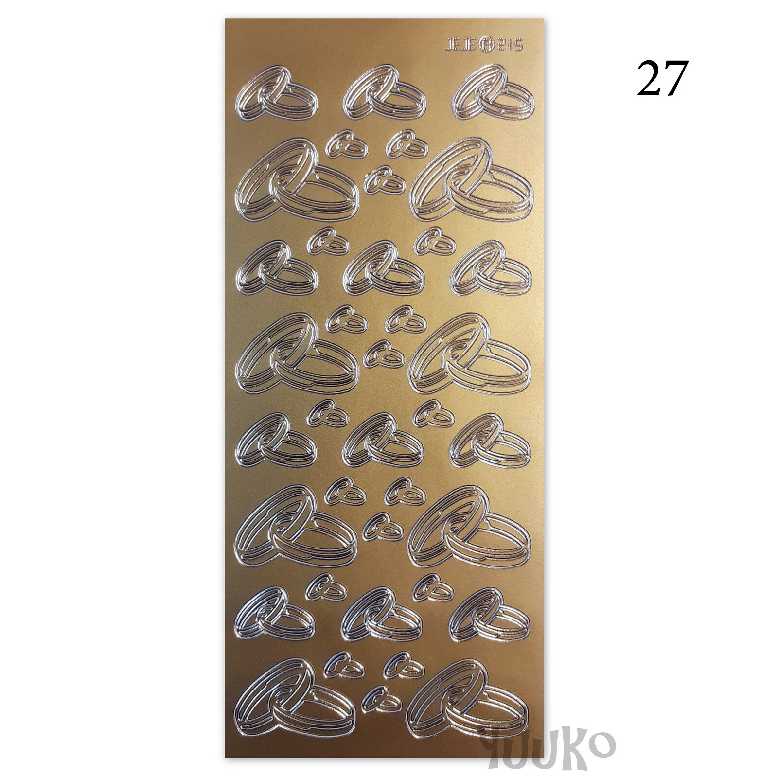 Peel Off Craft Stickers Sheet Silver Gold Card Making Scrapbook ...