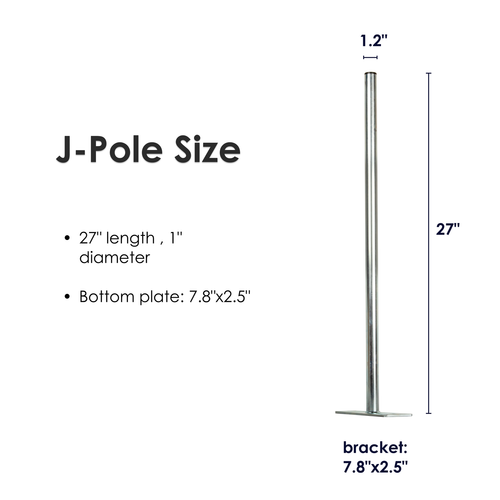 Easy Roof/Wall Install TV Antenna Mast Mount Kit Solid Structure ...
