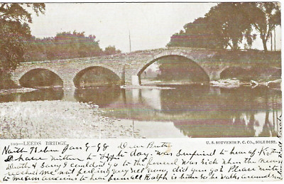 Leeds NY The Old Leeds Bridge 1908 | eBay