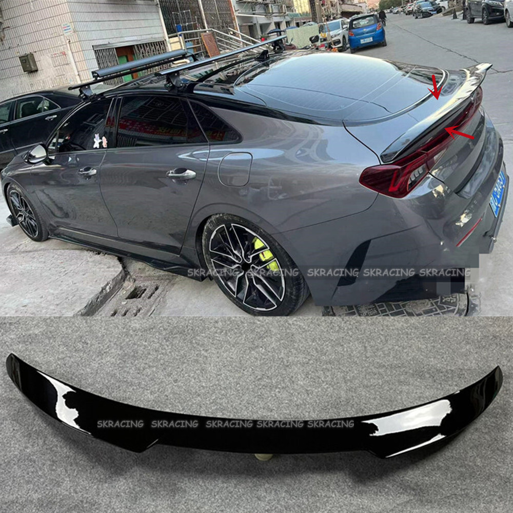 Fits For kia K5 GT 2021-2022 Gloss Black Rear Trunk Spoiler Wing Lip ...