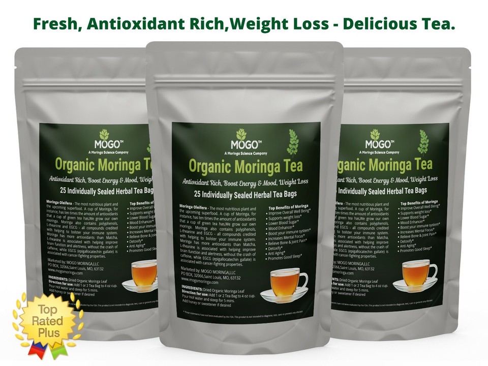 180 Organic Moringa Leaf Powder Capsules.Pure,Vegan,Weight Loss ...