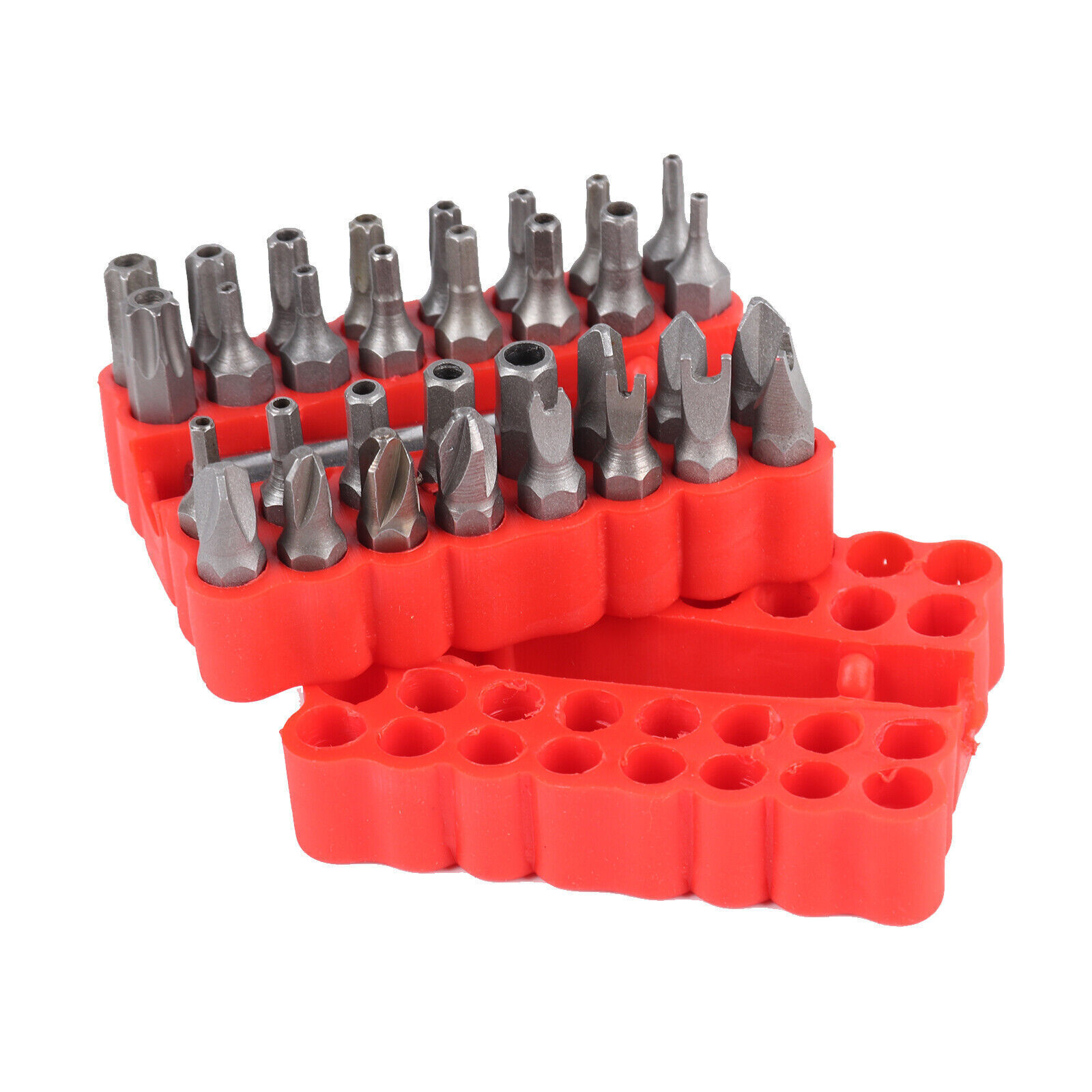 33PC SCREWDRIVER SECURITY BIT SET TAMPERPROOF SPANNER TORX TRI-WING HEX ...