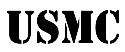 USMC Stencil Font Lettering, Marines, Marine Corps Decal for Car ...