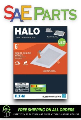 Halo HLB 6in. Square, Canless Recessed Integrated LED Light Kit (Pack ...