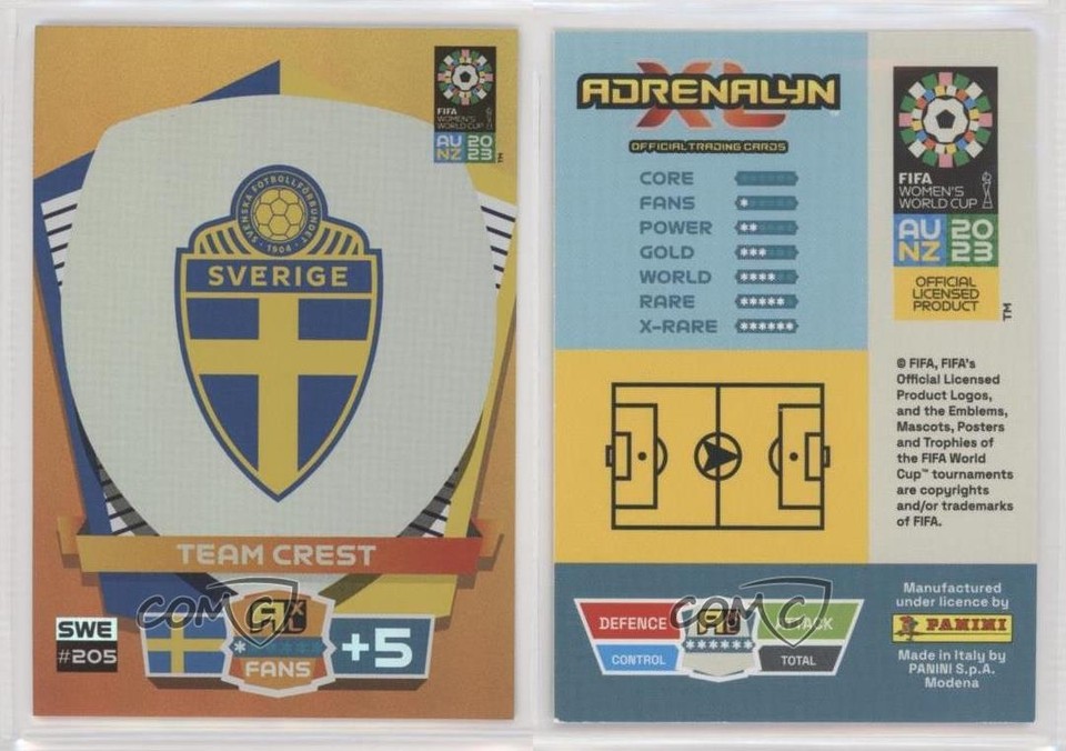 2023 Panini Adrenalyn XL FIFA Women's World Cup Team Crest Sweden #205 ...