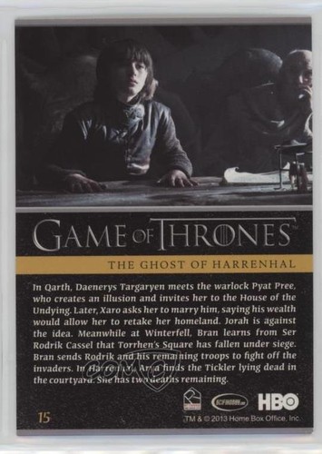 2013 Game of Thrones Season 2 The Ghost Harrenhal Foil In Qarth ...