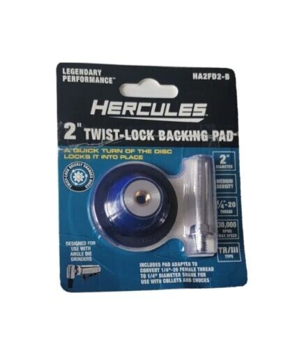 BRAND NEW HERCULES 2 in. Type TR/III Universal Twist Lock Backing Pad ...