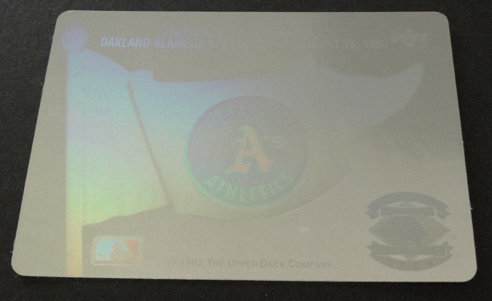 1991 1992 Upper Deck Hologram Team Logo Sticker Baseball Card You U ...