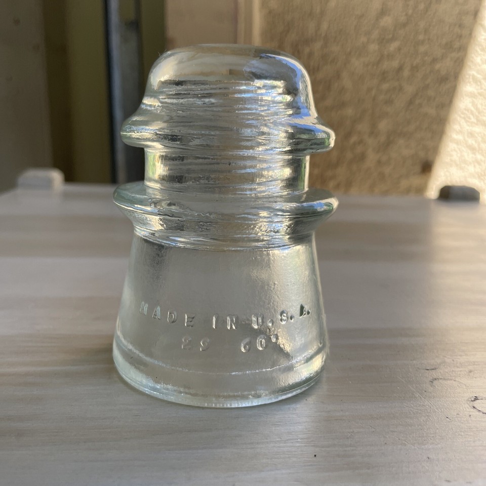 Vintage Hemingray-17 Clear Glass Insulator Made In USA 29-60 | eBay