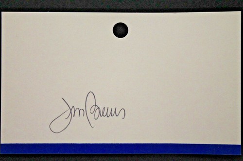 Jim Brewer (d.1987) Cubs Dodgers Angels Autographed Signed 3x5 Index ...