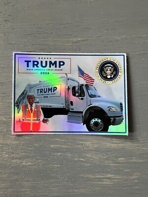 Donald Trump Garbage Truck Holographic Sticker 2.5in x 3.5in | eBay
