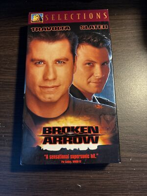 Broken Arrow (1995) VHS - John Travolta, Christian Slater, Howie Long ...