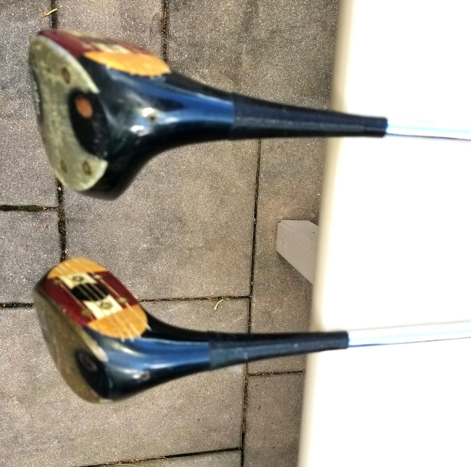 Vintage Cleveland Classic Oil Hardened TC15 Persimmon Driver & 3 Wood ...