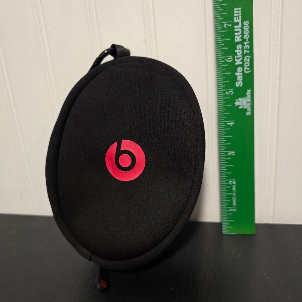 Beats by Dr. Dre Protective Headphone Case Black Red Zipper Travel ...