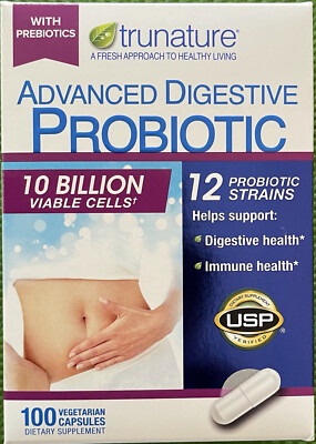 Trunature ADVANCED DIGESTIVE PROBIOTIC 100 Capsules | eBay