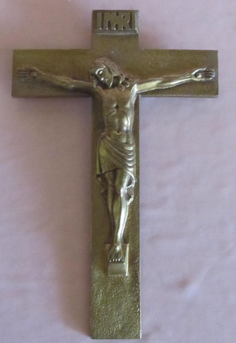 Crucifix Cross Chest Strap Signed Artaud Christ Bronze Religion Jesus ...