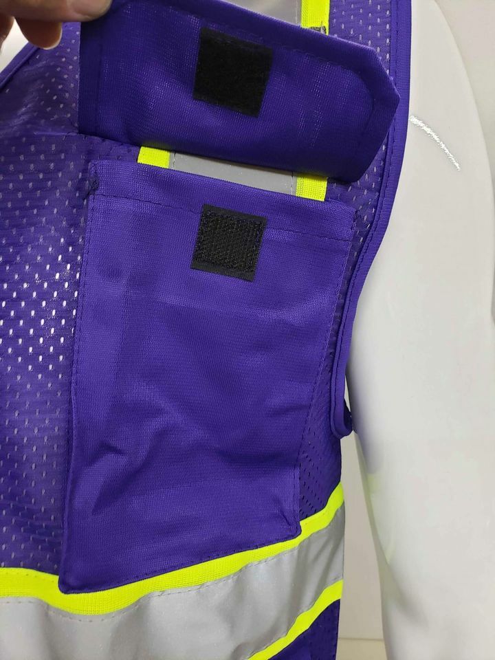 Two Tone High Visibility Reflective Purple Safety Vest (X-Small-2XL) | eBay