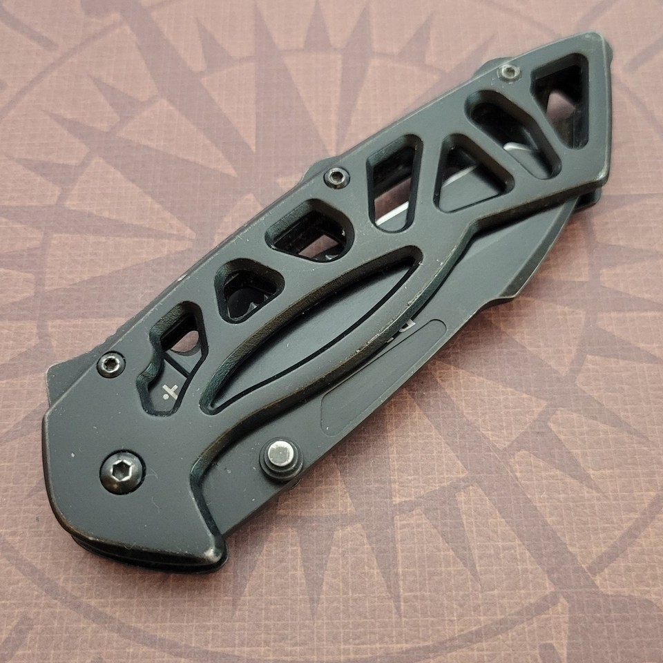 Buck Bones 870 Knife Frame Lock Stainless Steel Handles & Blade 4 3/4 ...