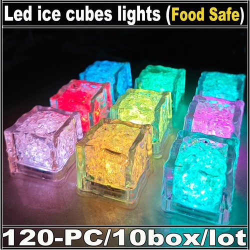 120x Waterproof Light Up Led Ice Cubes for Party Drinks Glowing ...